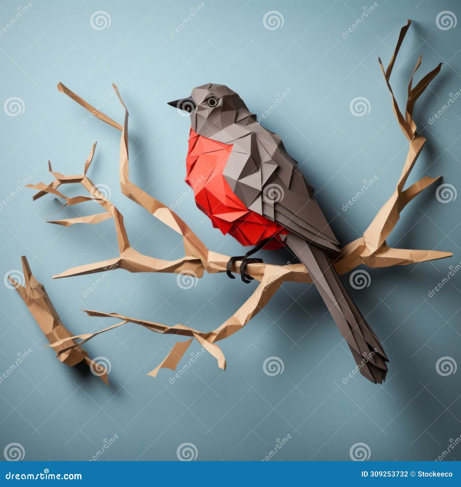 Diy Polygon Lark Paper Craft Tutorial for Wall Decoration Stock ...