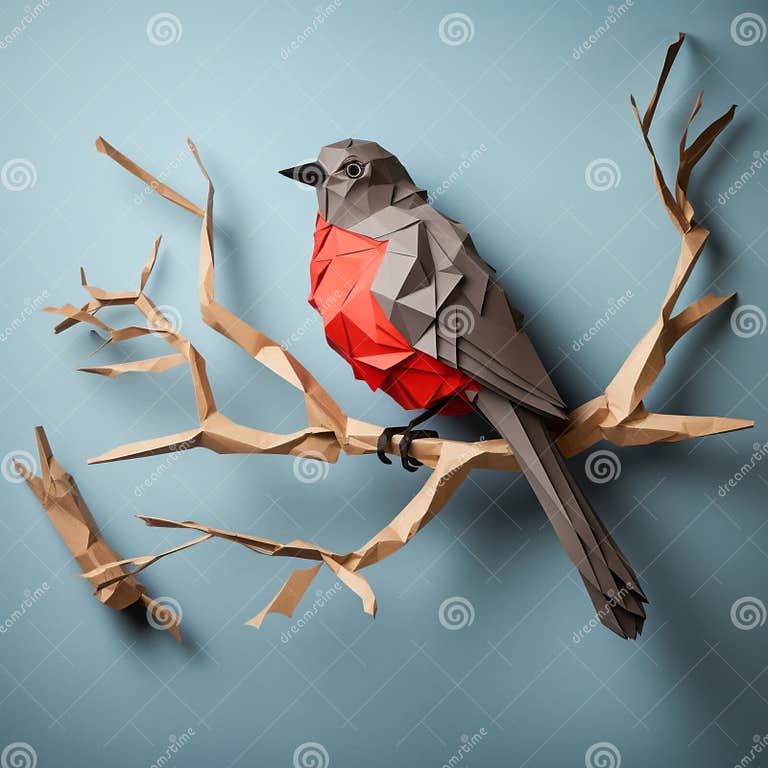 Diy Polygon Lark Paper Craft Tutorial for Wall Decoration Stock ...