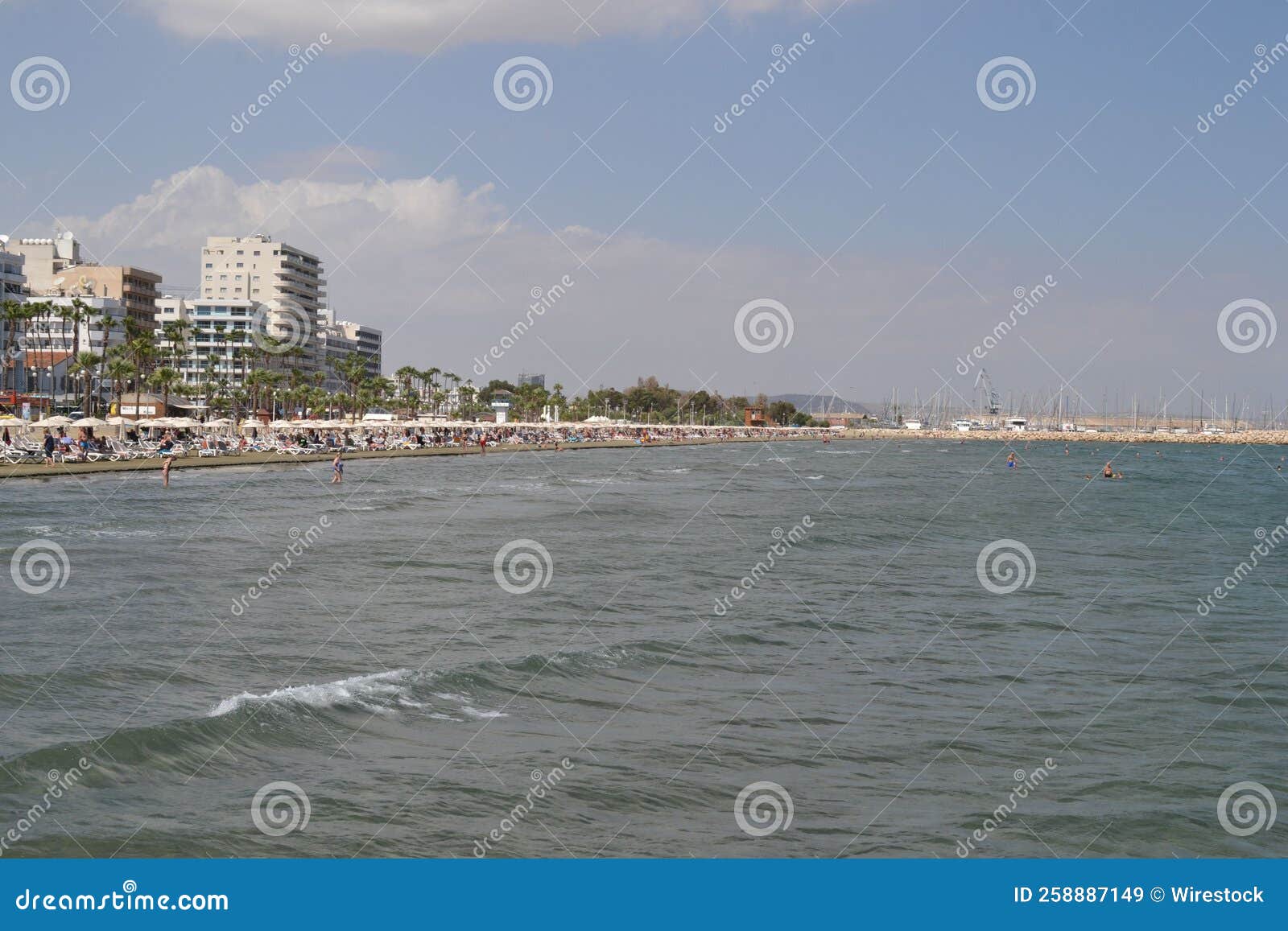 Larnaca Beach and Buildings in Cyprus Editorial Stock Image - Image of ...