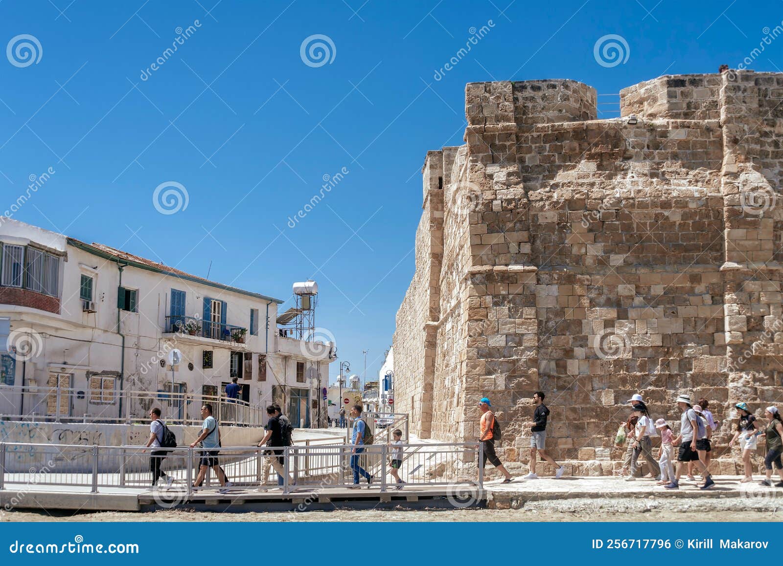 Larnaca, Cyprus - April 16, 2022: Larnaca Castle and a Group of ...
