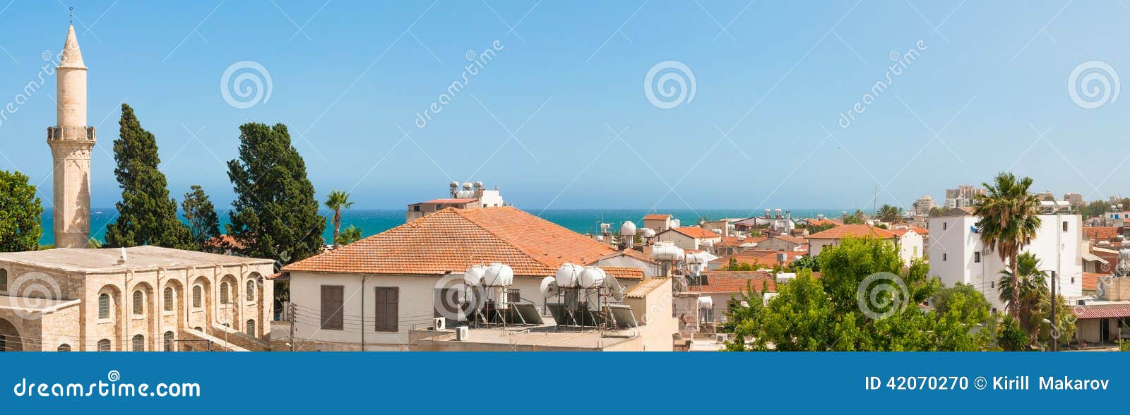 Larnaca. Cyprus. Old town stock photo. Image of panoramic - 42070270
