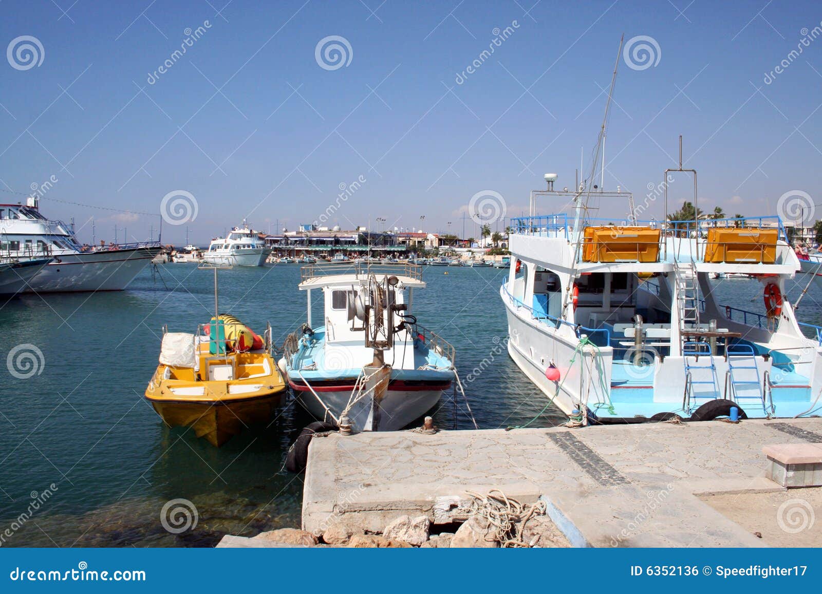 Larnaca Harbor Cyprus stock photo. Image of shipping, fishing - 6352136