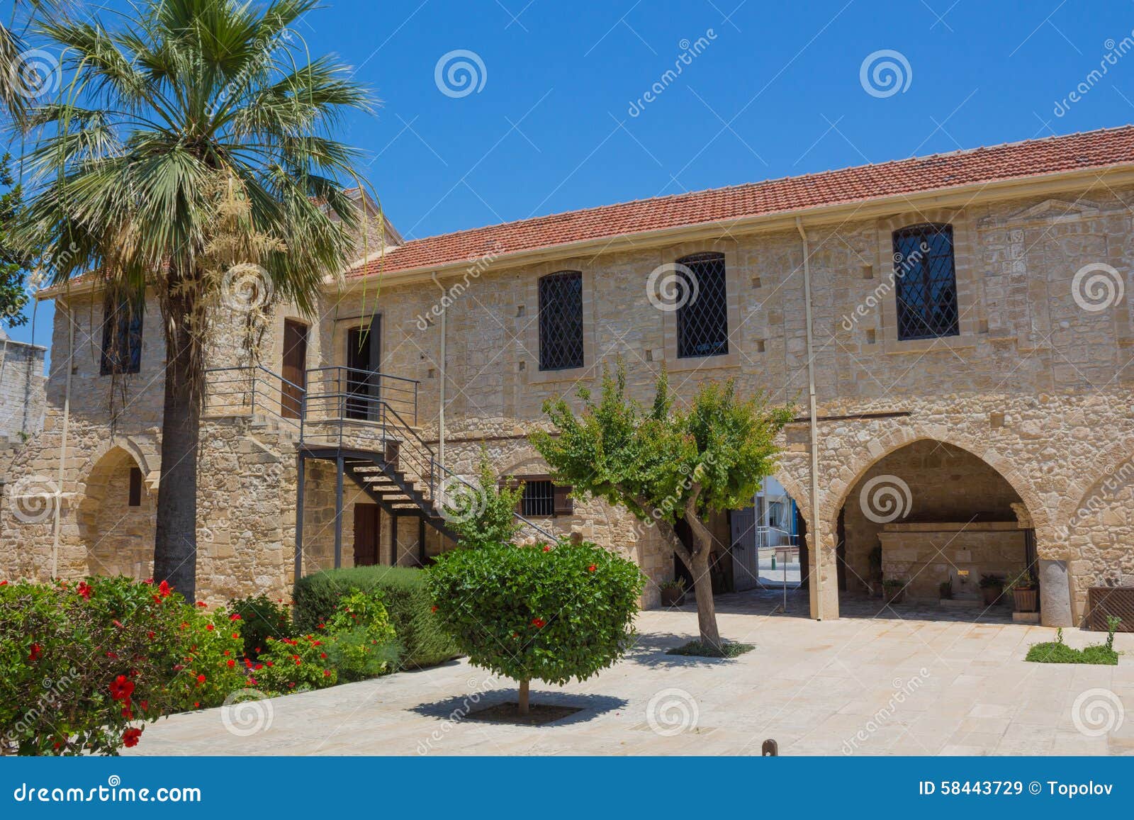 Larnaca medieval fort stock image. Image of blue, anchient - 58443729