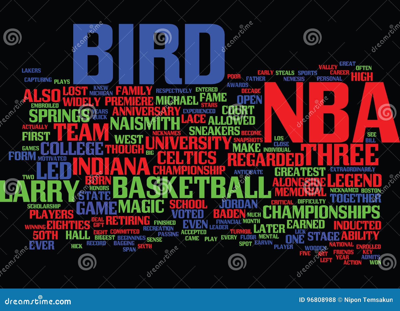 Larry Legend Word Cloud Concept Stock Vector - Illustration of career ...