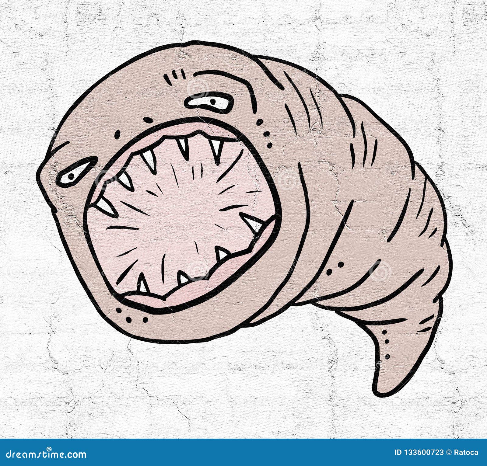 Larva draw stock illustration. Illustration of doodle - 133600723