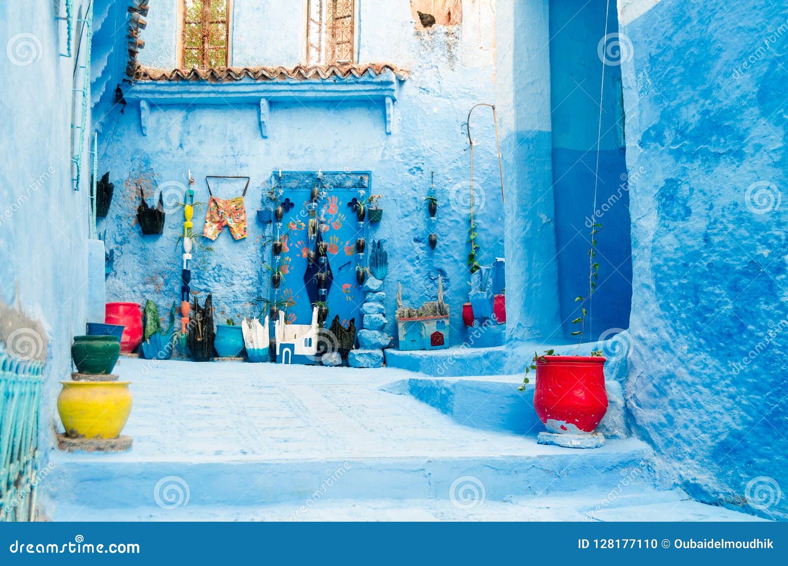 Las Calles De La Ciudad Azul Chefchaouen Foto de archivo - Imagen de ...
