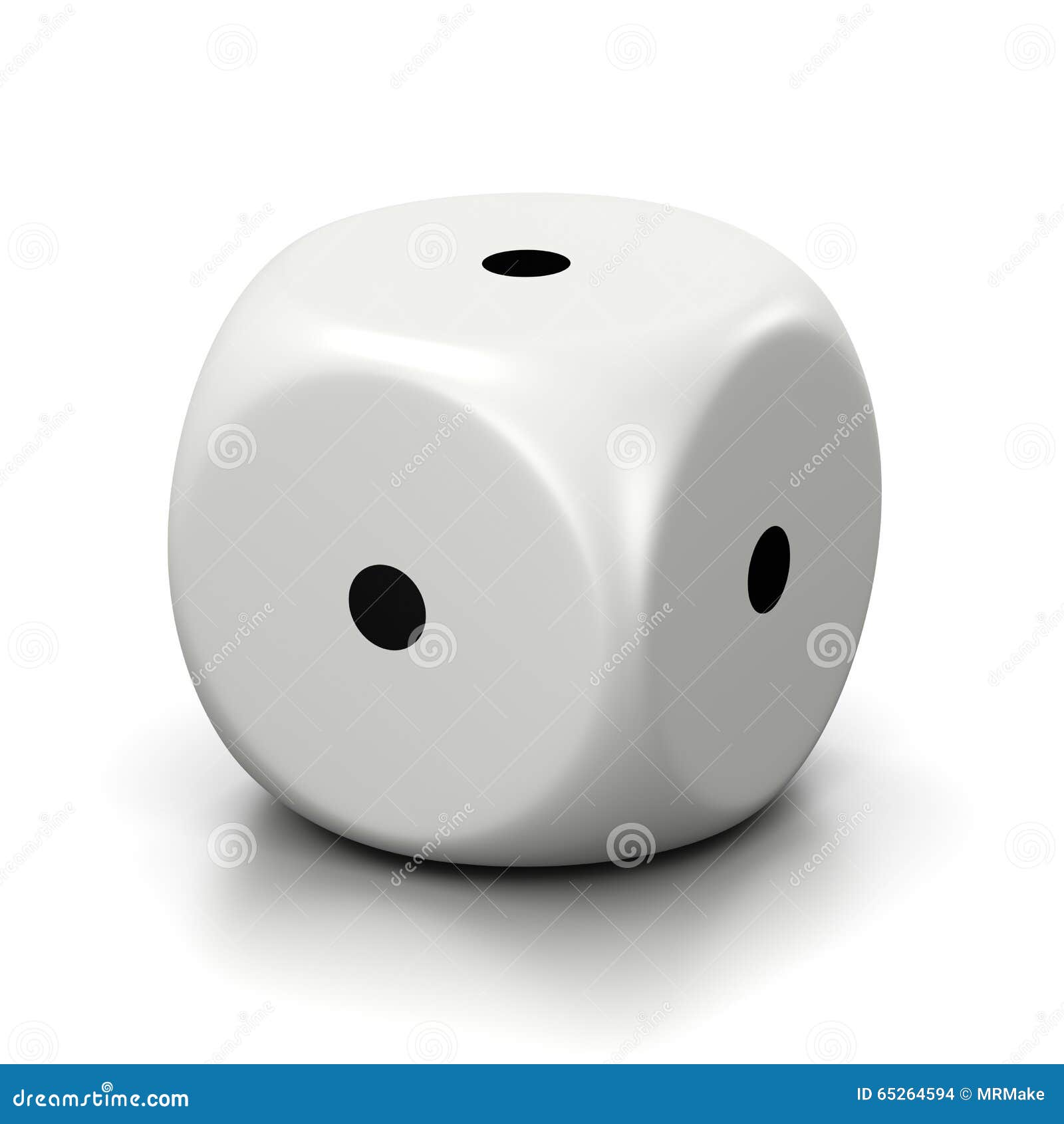 Las Caras Numeradas Uno Dados Blancos Stock de ilustración ...