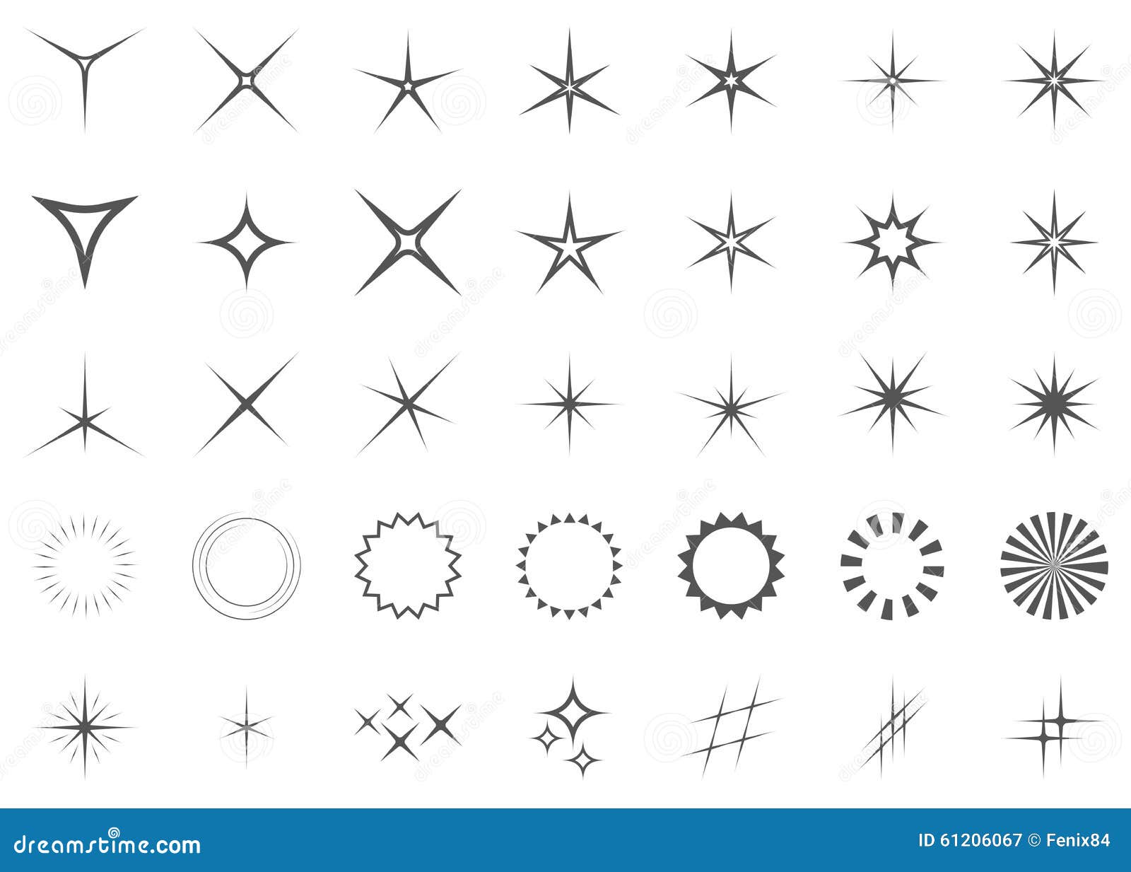 Las Chispas Vector El Sistema Elementos De Los Efectos Luminosos ...