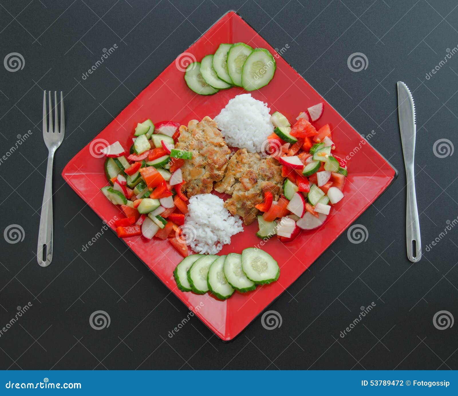 Las Chuletas Tajadas Con Adornan Foto de archivo - Imagen de tajada ...