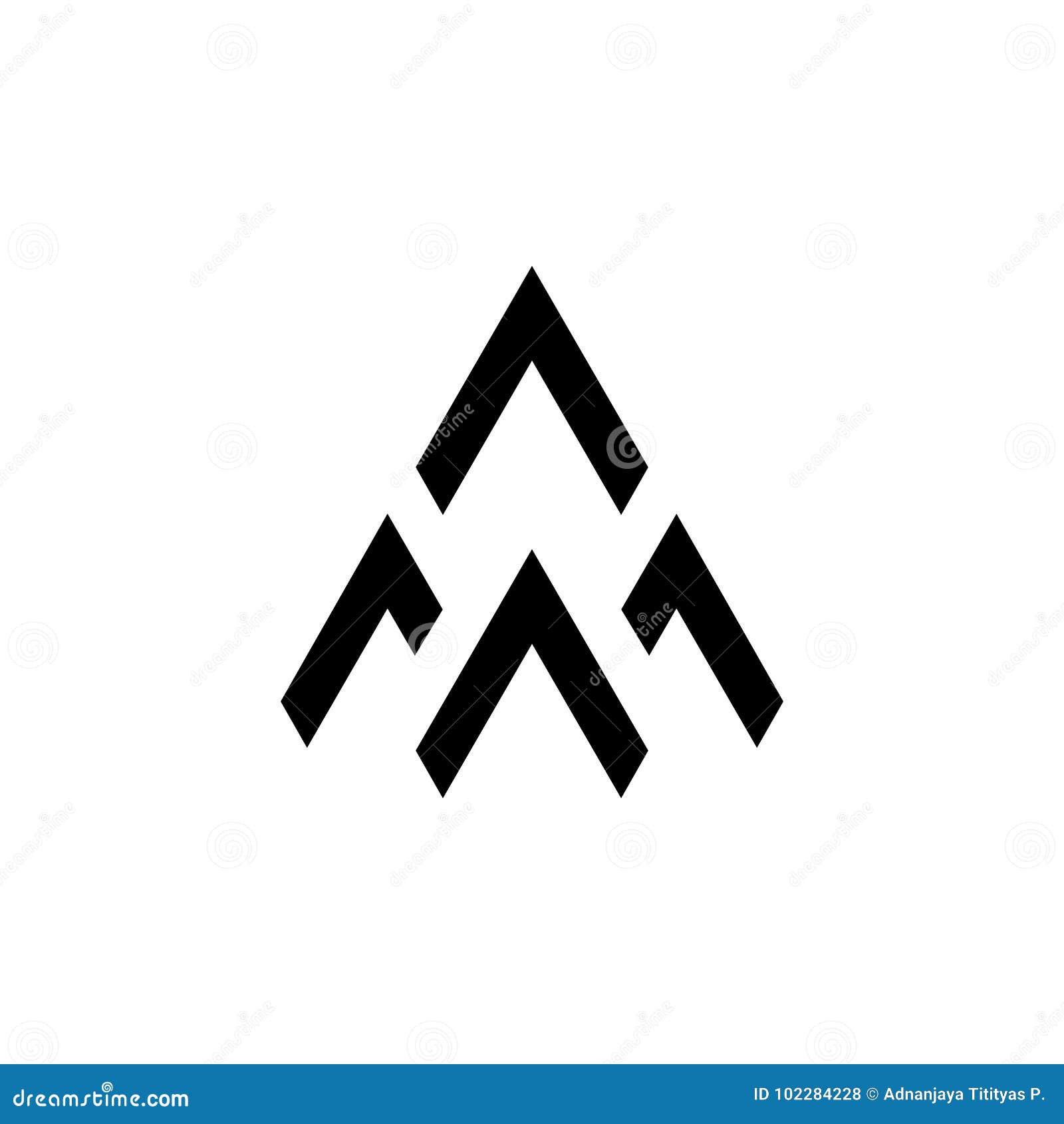 Las Flechas Suben El Logotipo Stock de ilustración - Ilustración de ...