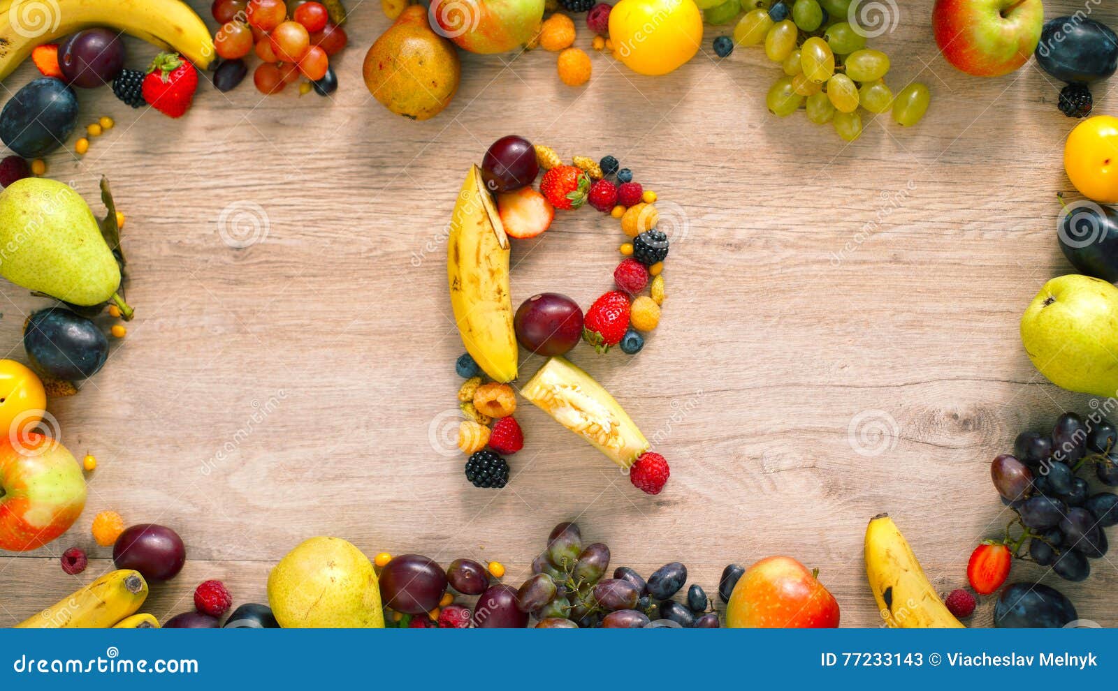 Las Frutas Hicieron La Letra R Imagen de archivo - Imagen de vegano ...