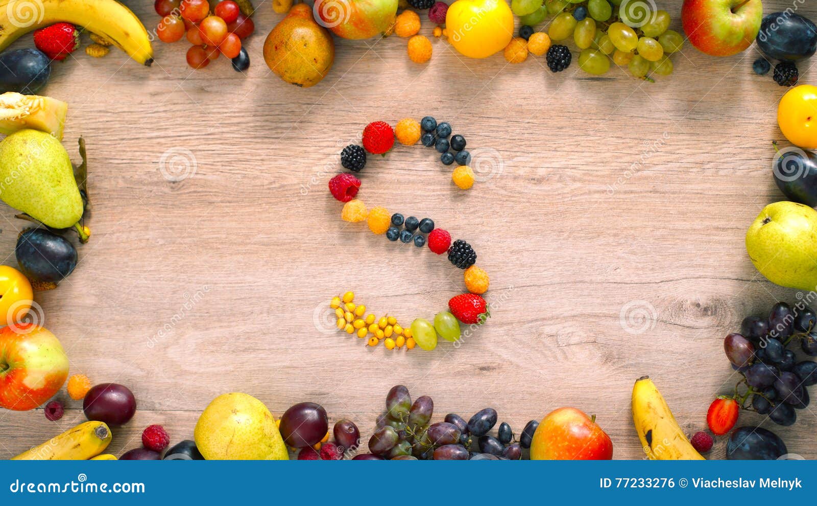 Las Frutas Hicieron La Letra S Foto de archivo - Imagen de fuente ...