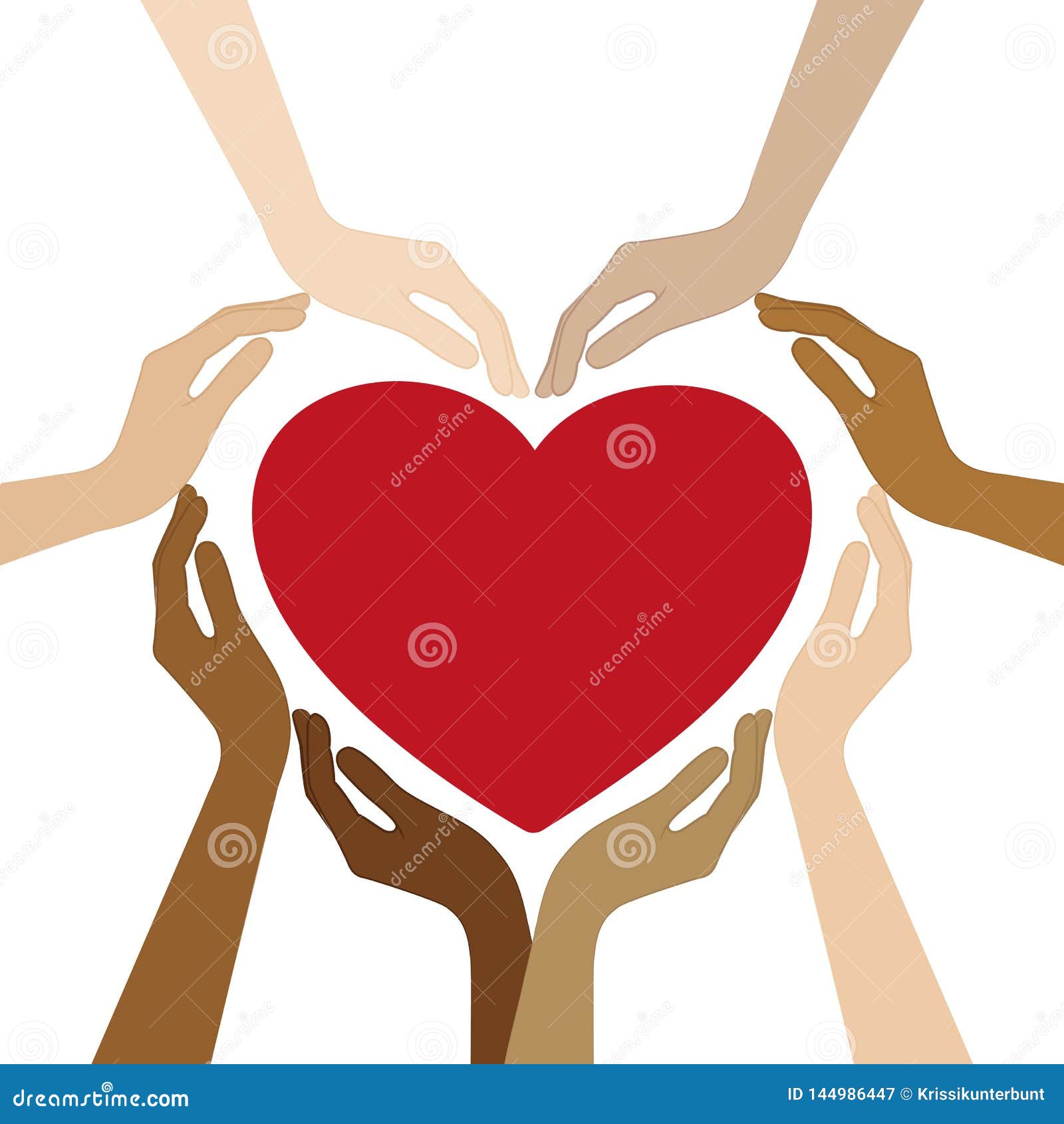 Las Manos Humanas Con Diversos Colores De Piel Forman Un Corazón ... Las Manos Humanas Con Diversos Colores De Piel Forman Un Corazón ...