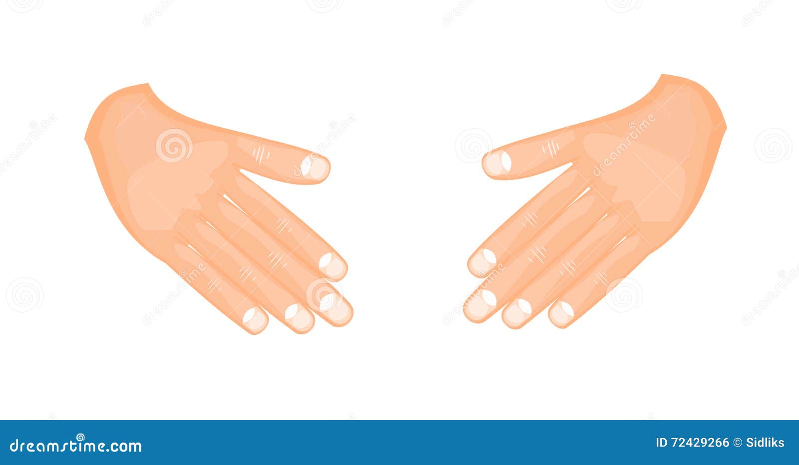 Las manos vector aislado ilustración del vector. Ilustración de vector ...