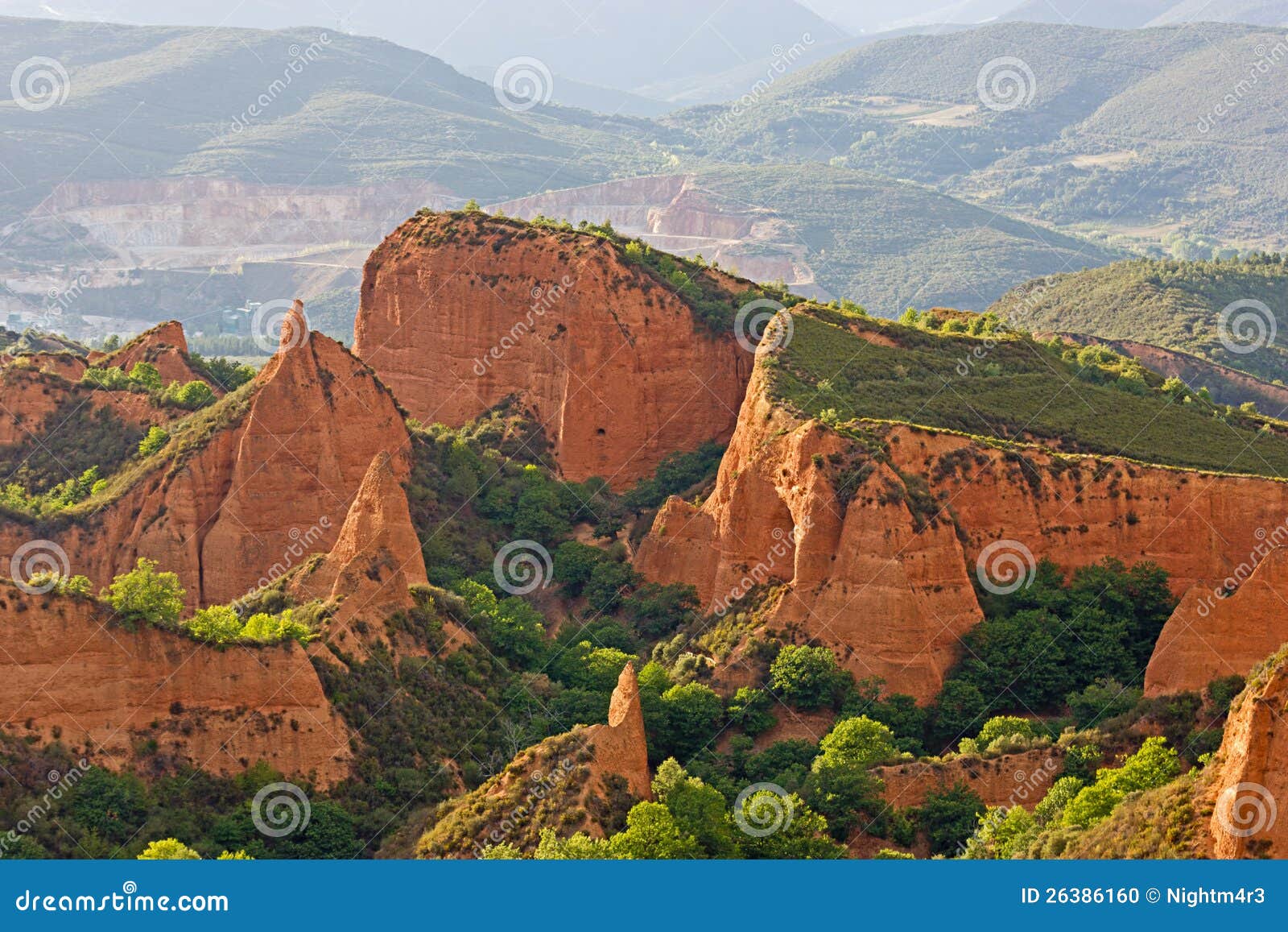 Las Medulas stock photo. Image of excavation, leon, forest - 26386160