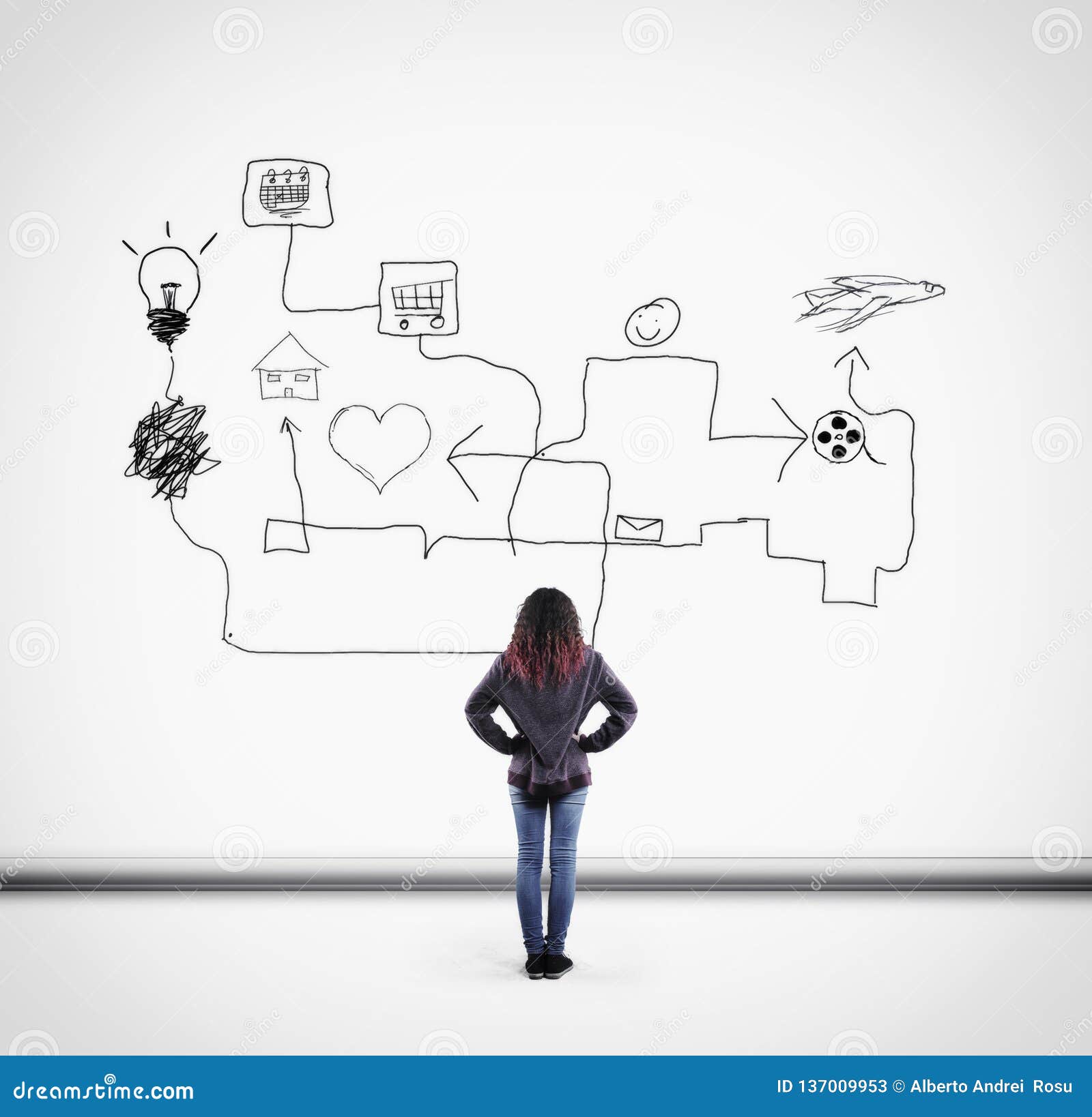 Las metas futuras stock de ilustración. Ilustración de iconos - 137009953