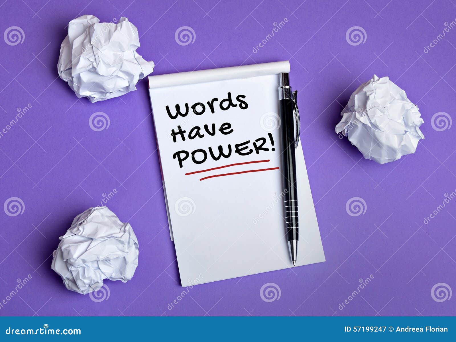 Las Palabras Tienen Palabra Del Poder Imagen de archivo - Imagen de ...