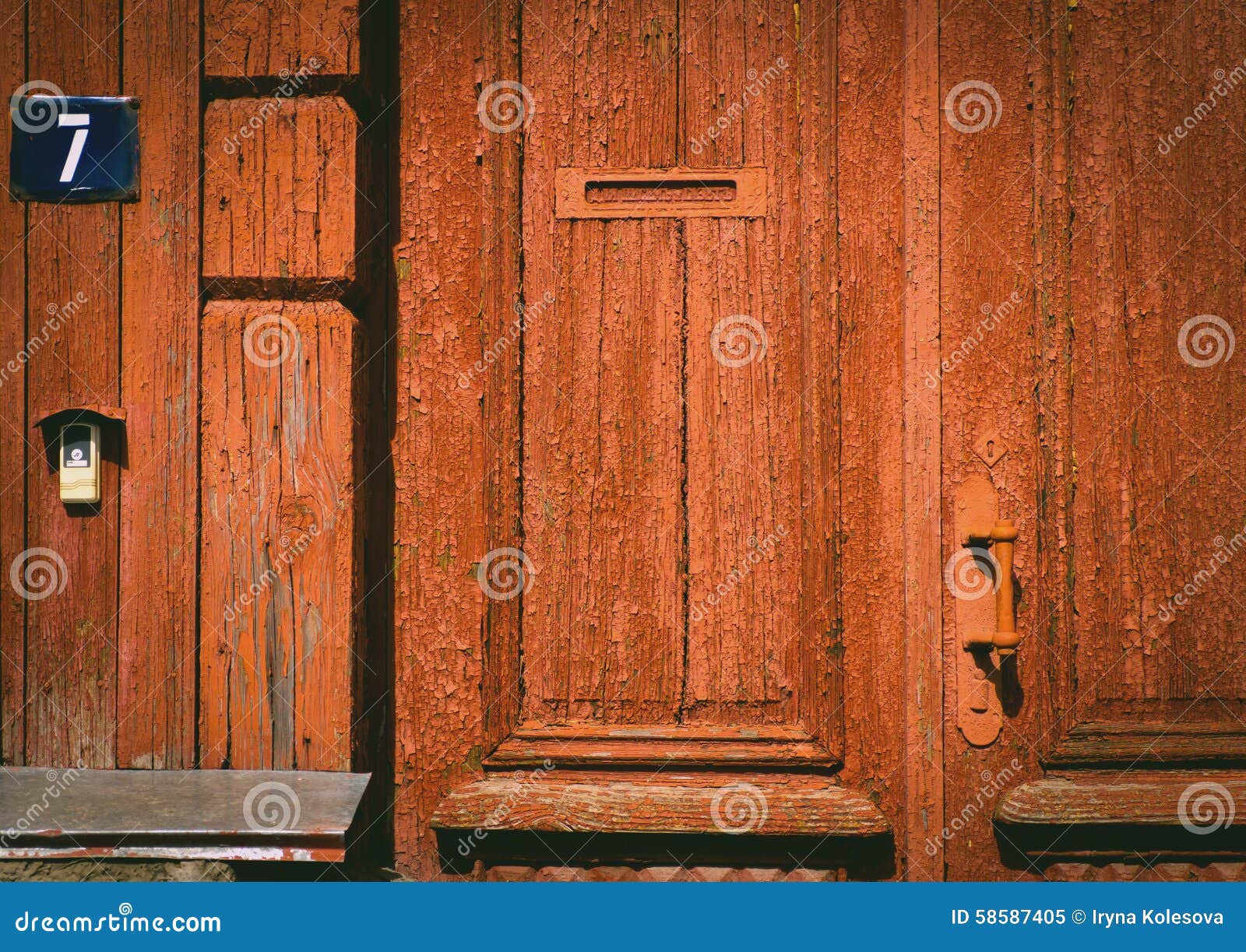 Las Puertas De Madera Del Viejo Vintage Imagen De Archivo Imagen De