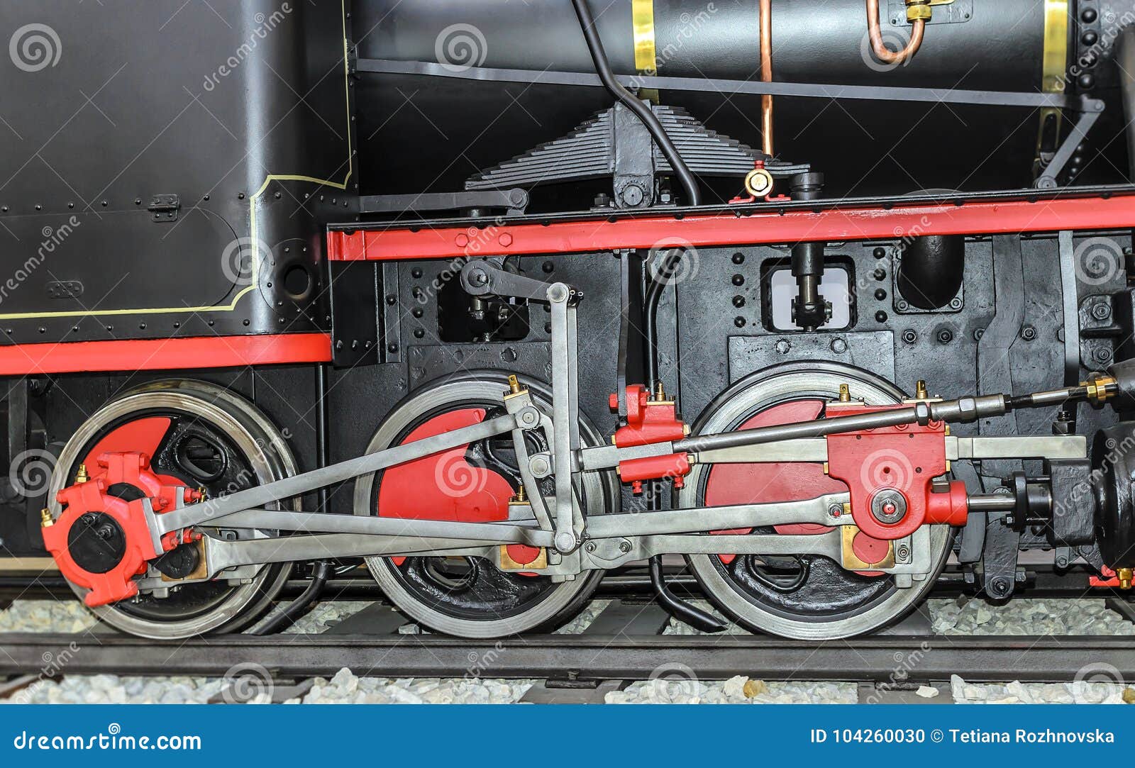 Las Ruedas Locomotoras Son Primer Foto de archivo - Imagen de pesado ...