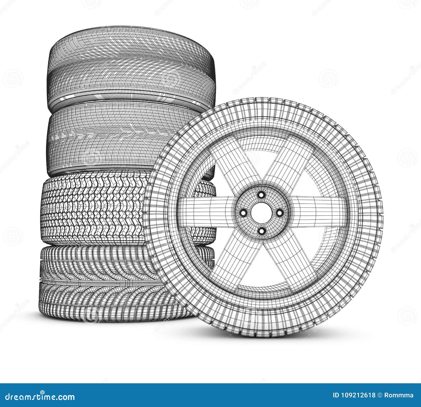 Las ruedas modernas stock de ilustración. Ilustración de automotor ...