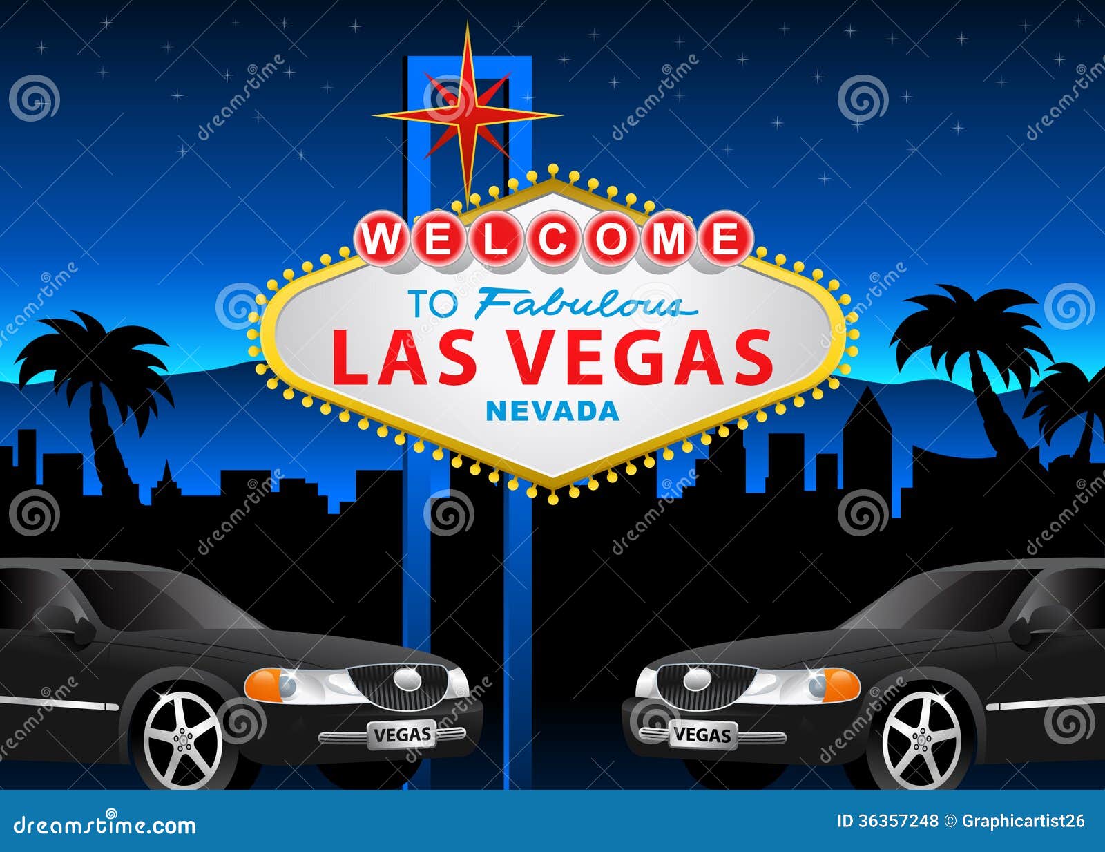 ¡Las Vegas! stock de ilustración. Ilustración de recorrido - 36357248
