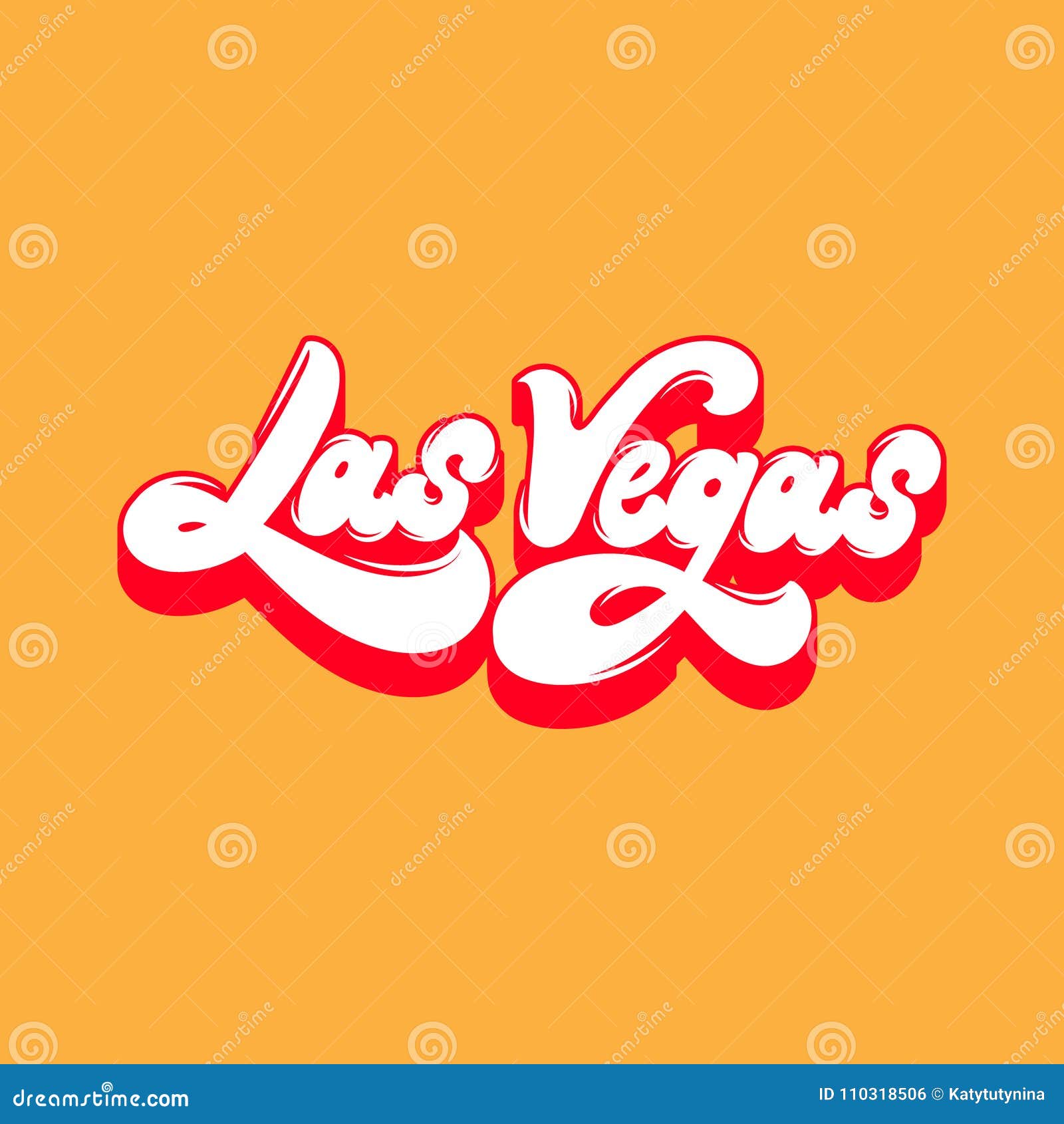Las Vegas Letras Manuscritas Del Vector Aisladas Ilustración del Vector ...