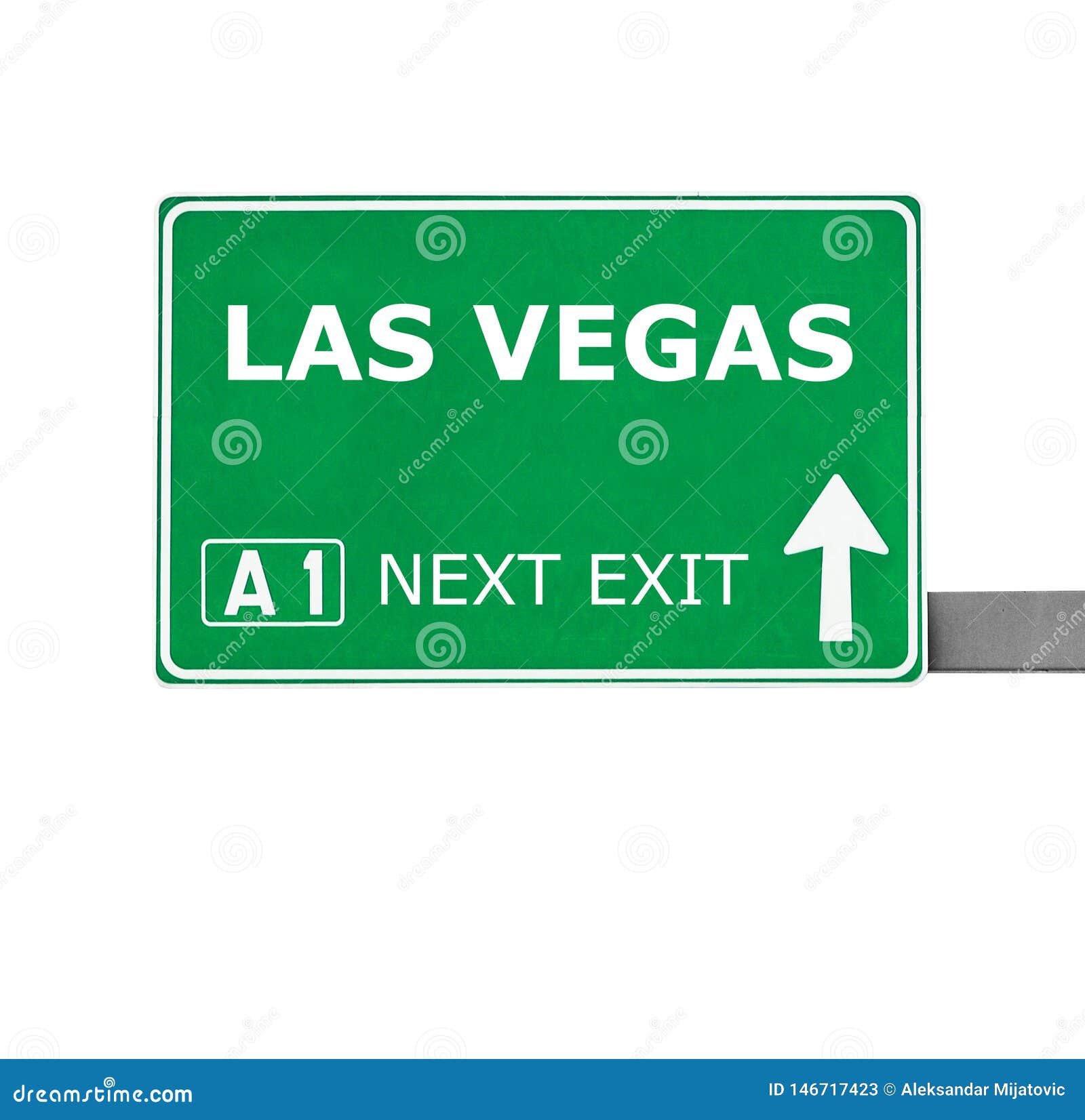 LAS VEGAS Road Sign Isolated on White Stock Image - Image of bright ...