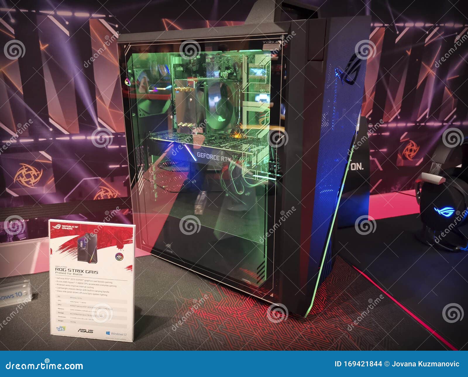 ROG STRIX GA15 Gaming Computer Editorial Stock Image - Image of modern ...