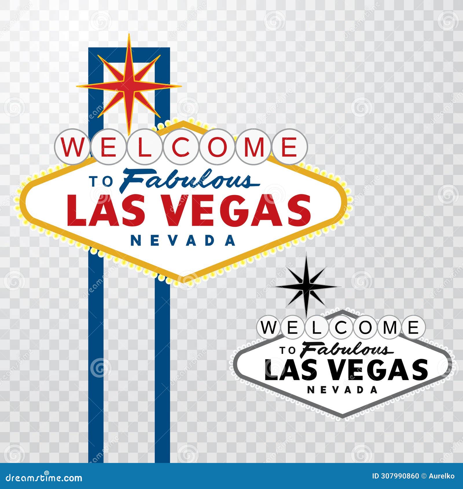 Las Vegas sign stock vector. Illustration of symbol - 307990860