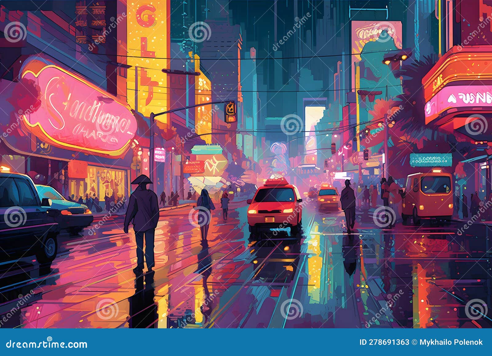 Las Vegas Strip Neon Art. Neural Network AI Generated Stock ... Las Vegas Strip Neon Art. Neural Network AI Generated Stock ...