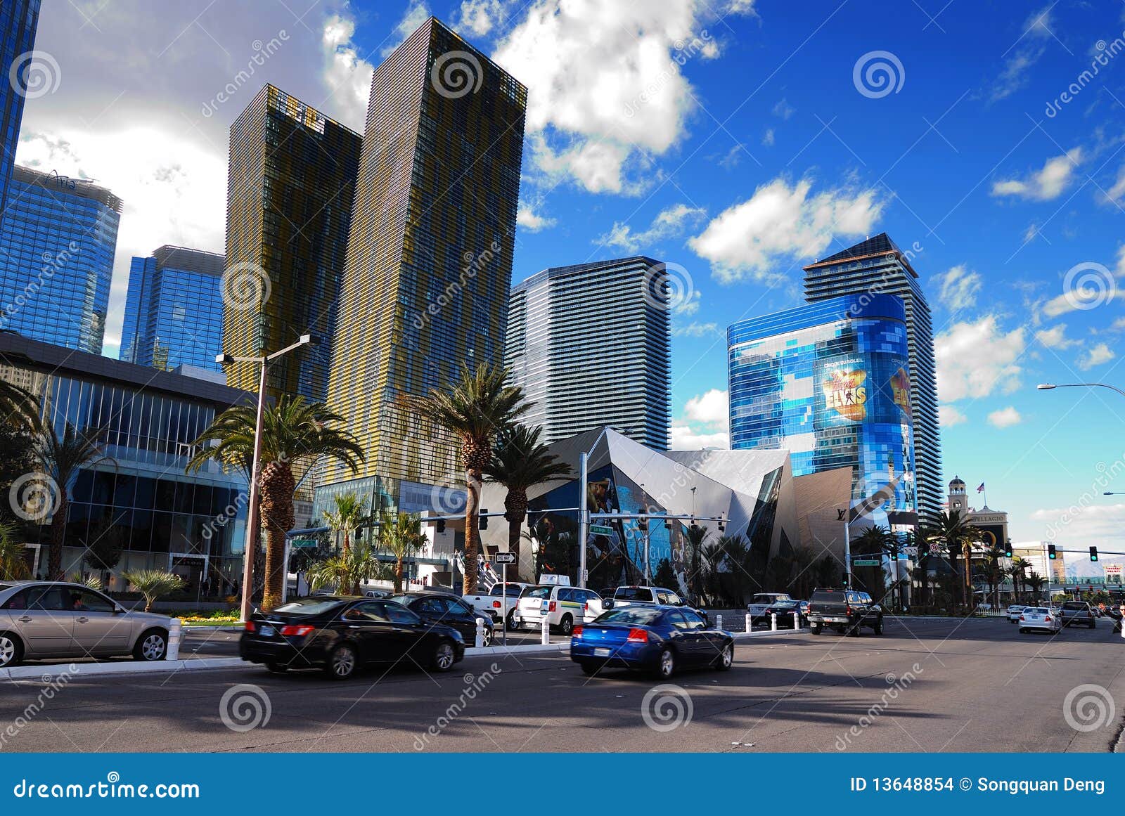 Las Vegas Strip Street View Editorial Stock Image - Image of ...