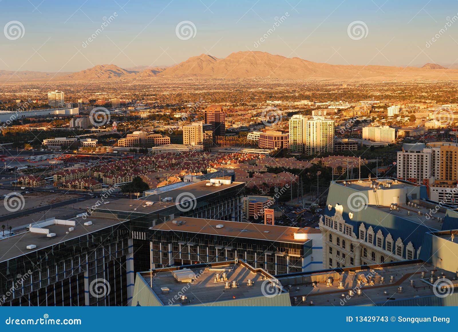 Las Vegas Sunset Aerial View Editorial Stock Photo - Image of ...