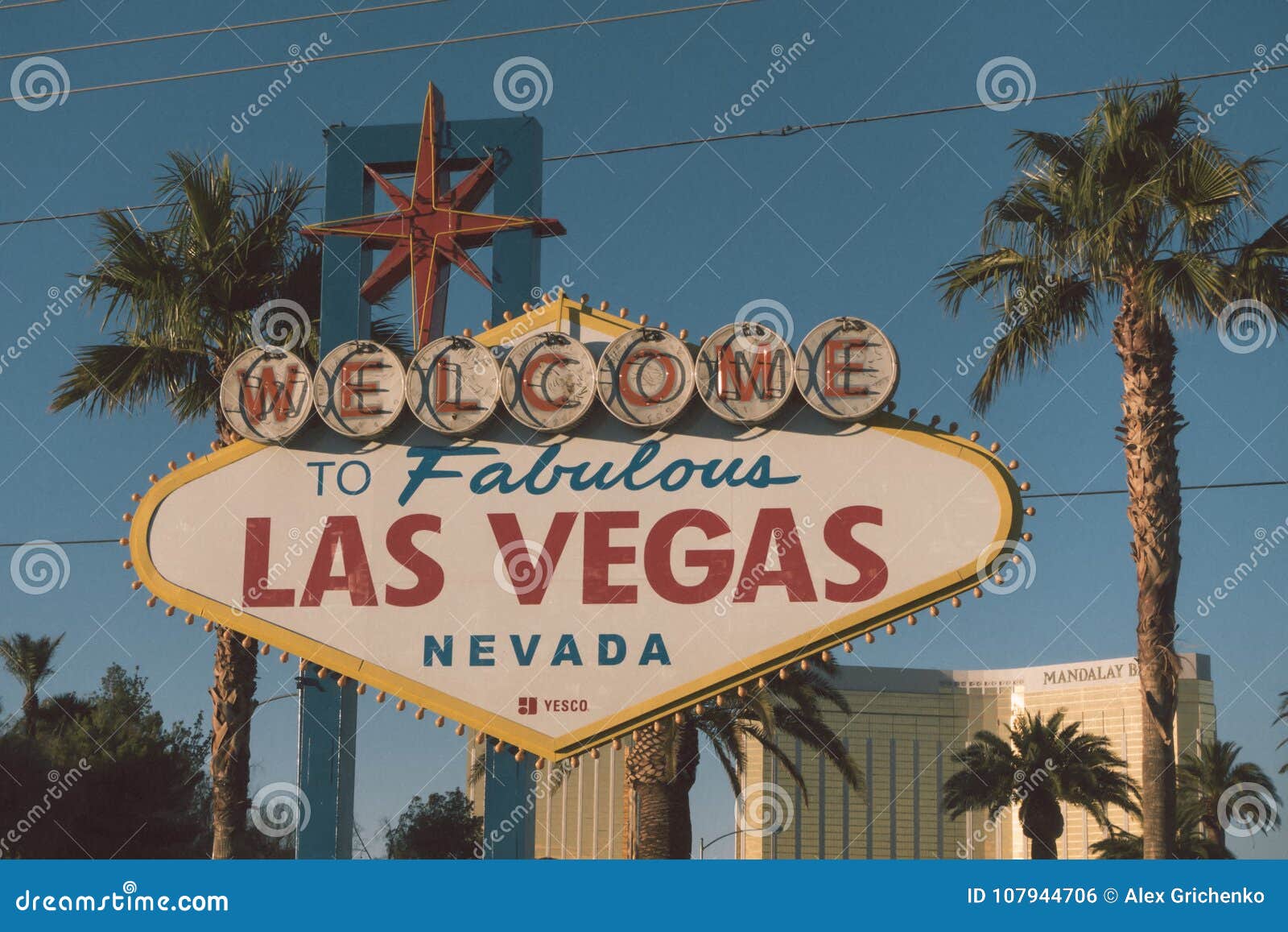 Las Vegas Welcome Neon Tourist Sign Editorial Photo | CartoonDealer.com ...