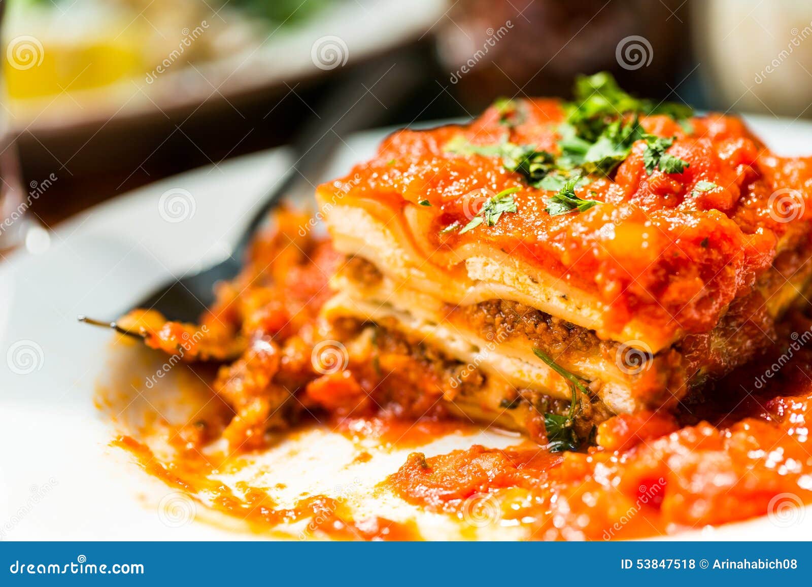 Lasagna stock photo. Image of ethnic, dining, traditional - 53847518