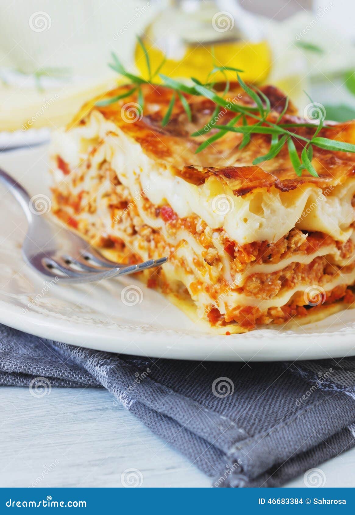 Lasagna stock photo. Image of meal, vegetable, meat, dinner - 46683384