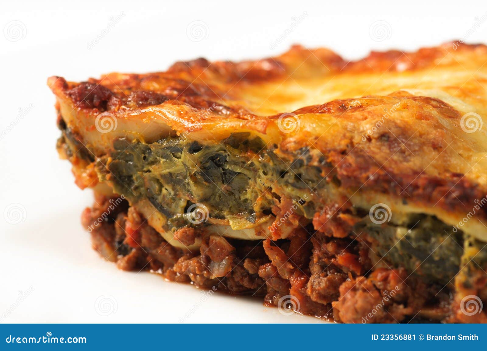 Lasagna Slice stock image. Image of meal, spinach, basil - 23356881