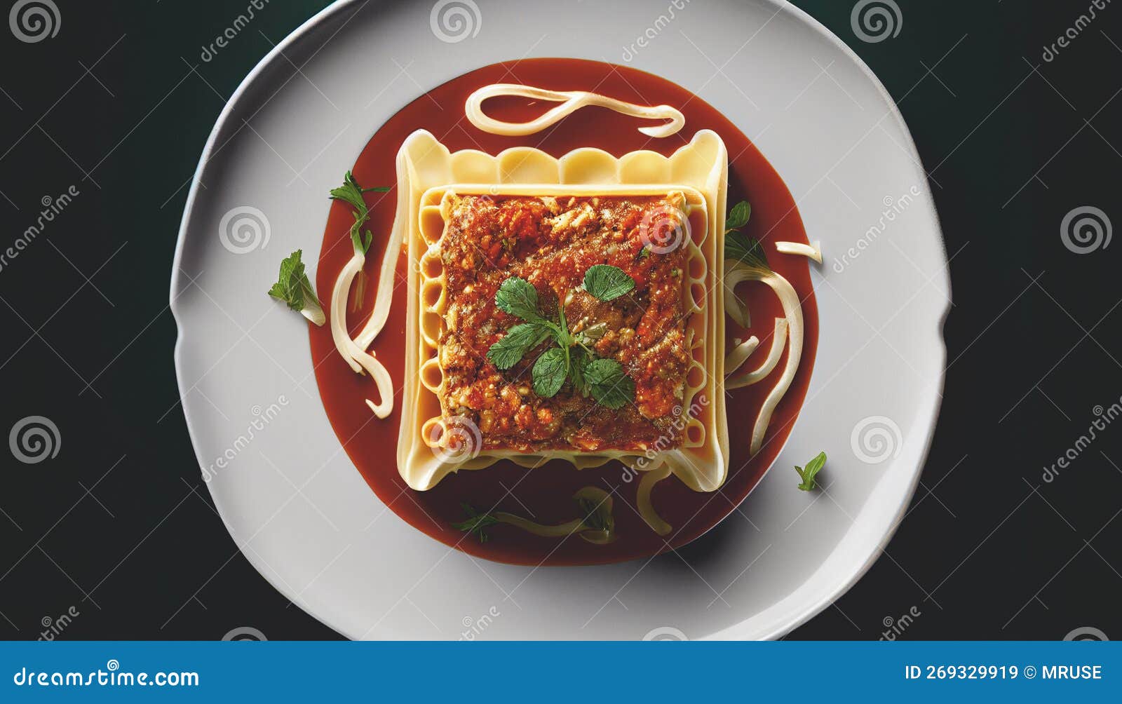 Lasagna on Table Created with Generative AI Technology Stock ...