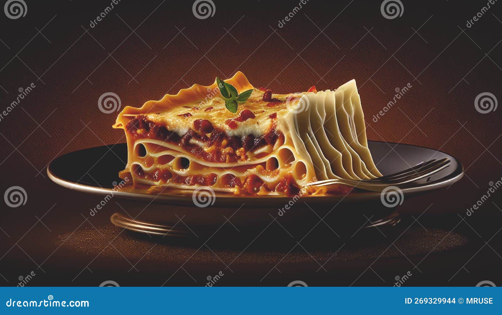 Lasagna on Table Created with Generative AI Technology Stock ...