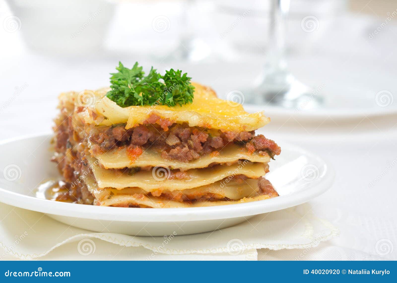 Lasagna stock photo. Image of refreshment, beef, meal - 40020920