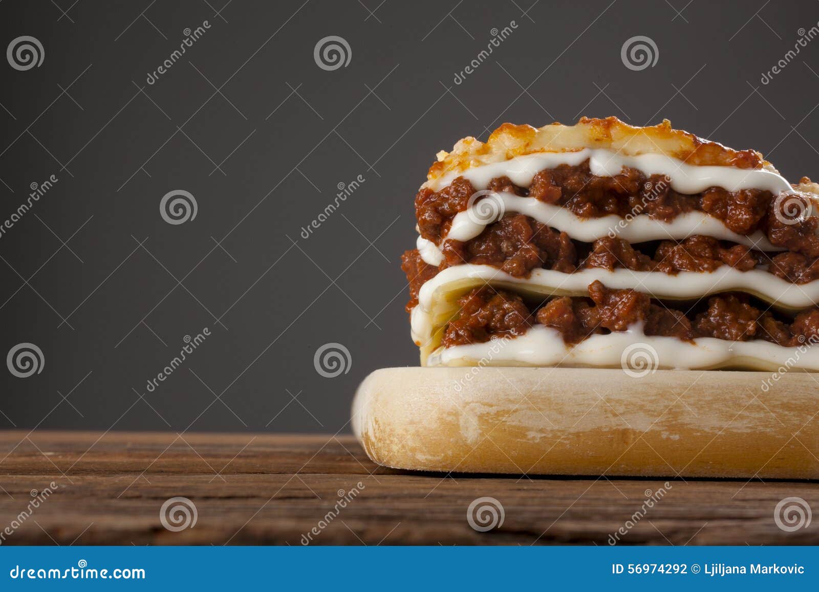 Lasagne rustic style stock photo. Image of food, portion - 56974292