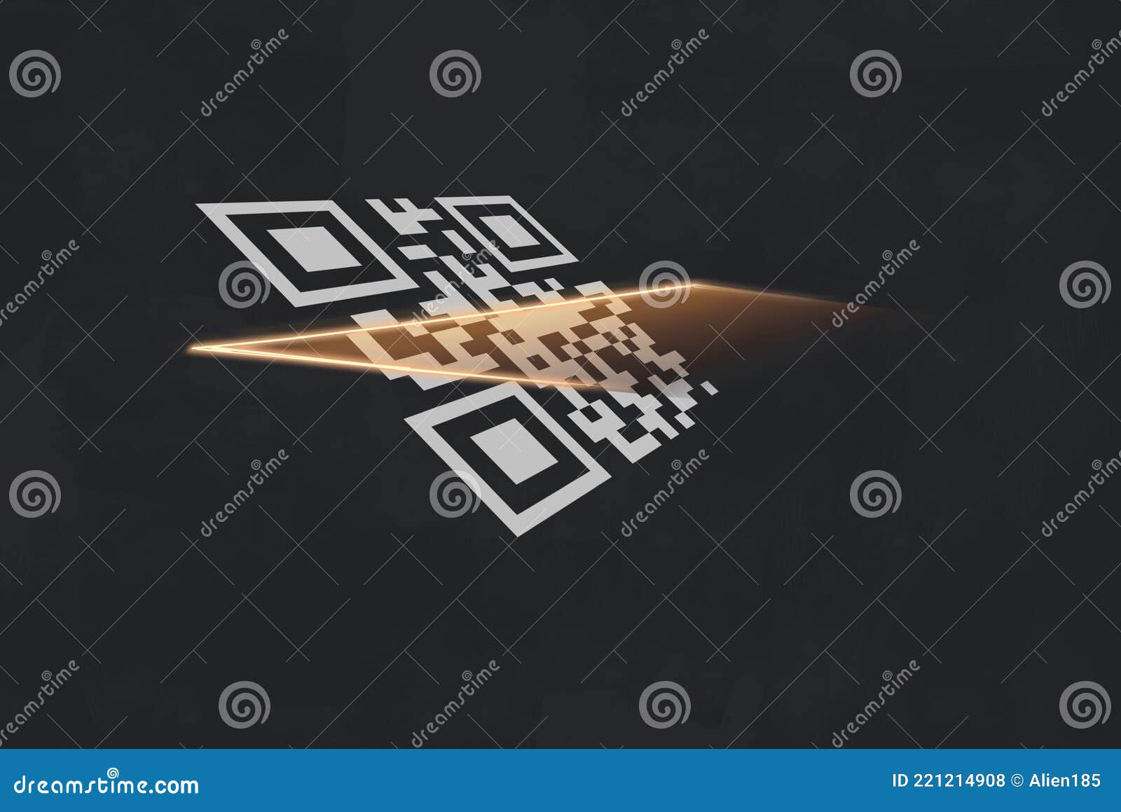 Barcode With Red Laser Beam Vector Illustration | CartoonDealer.com ...