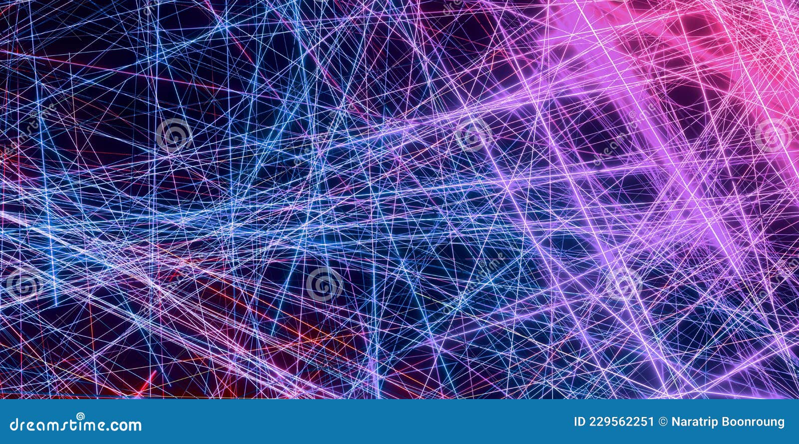 Laser Beam Effect on a Black Background 3D Illustration Stock ...