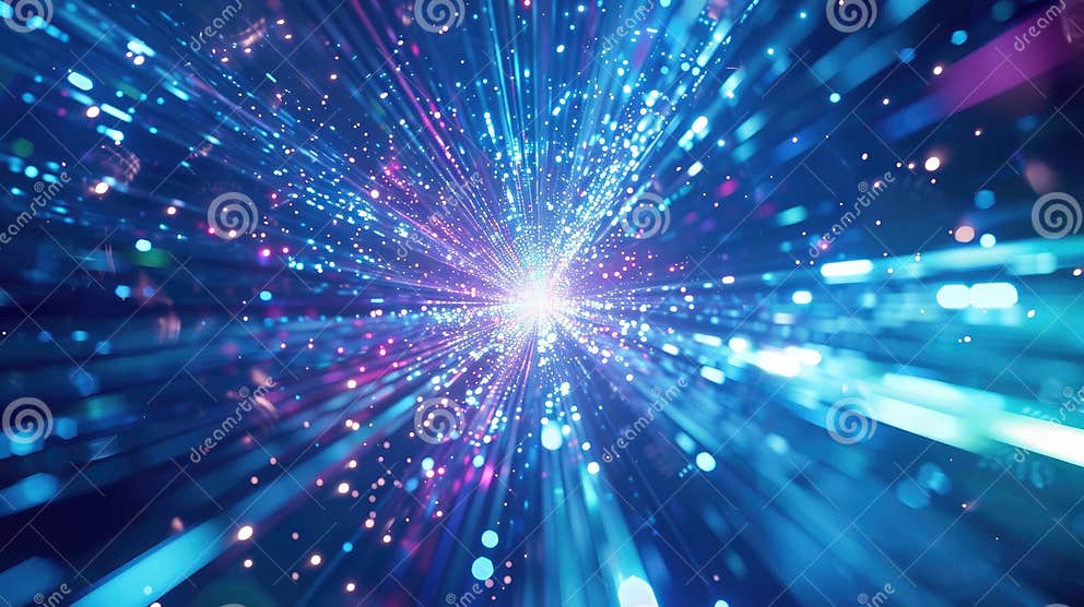 Laser Beam Effect Explode with Sparkling Shine and Emit Wonderful Light ...