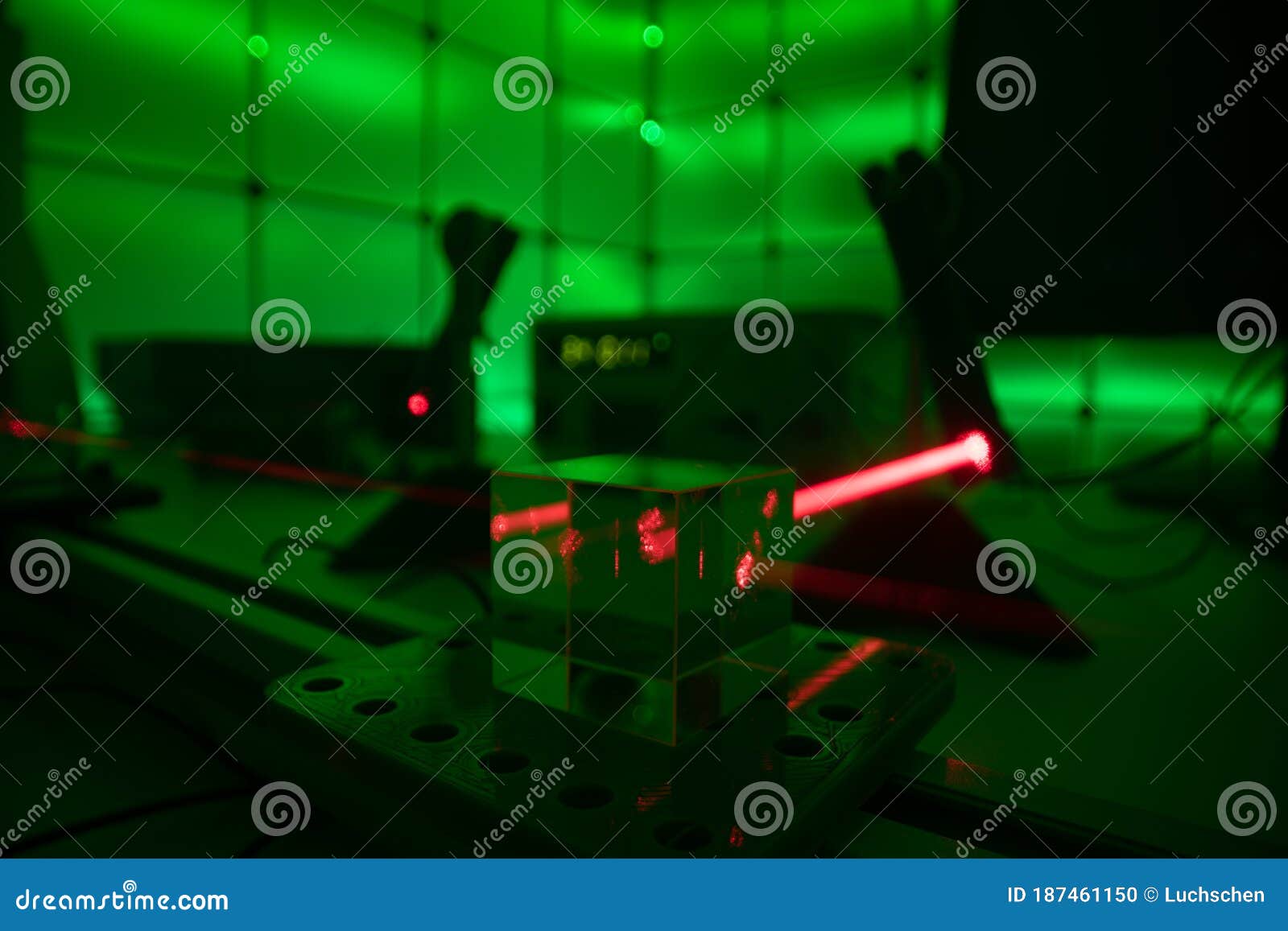 Laser Beam in Optical Laboratory Stock Photo - Image of technology ...