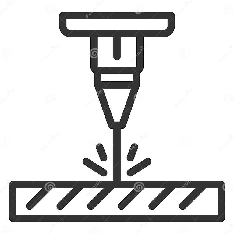 Laser Beam Processes the Surface Stock Vector - Illustration of vector ...
