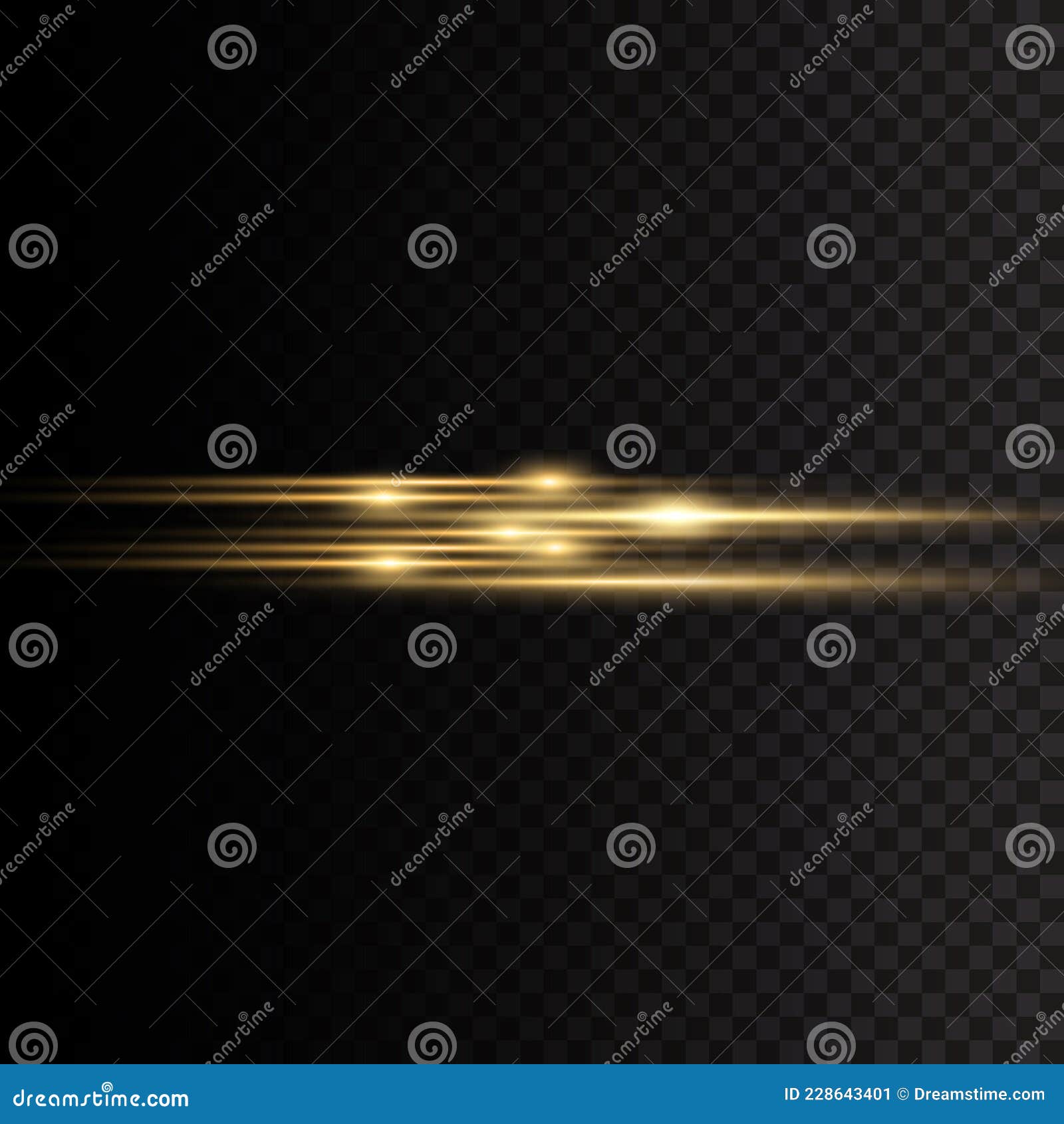 Laser Beams, Horizontal Light Sun Rays, Yellow Line. Stock Illustration ...