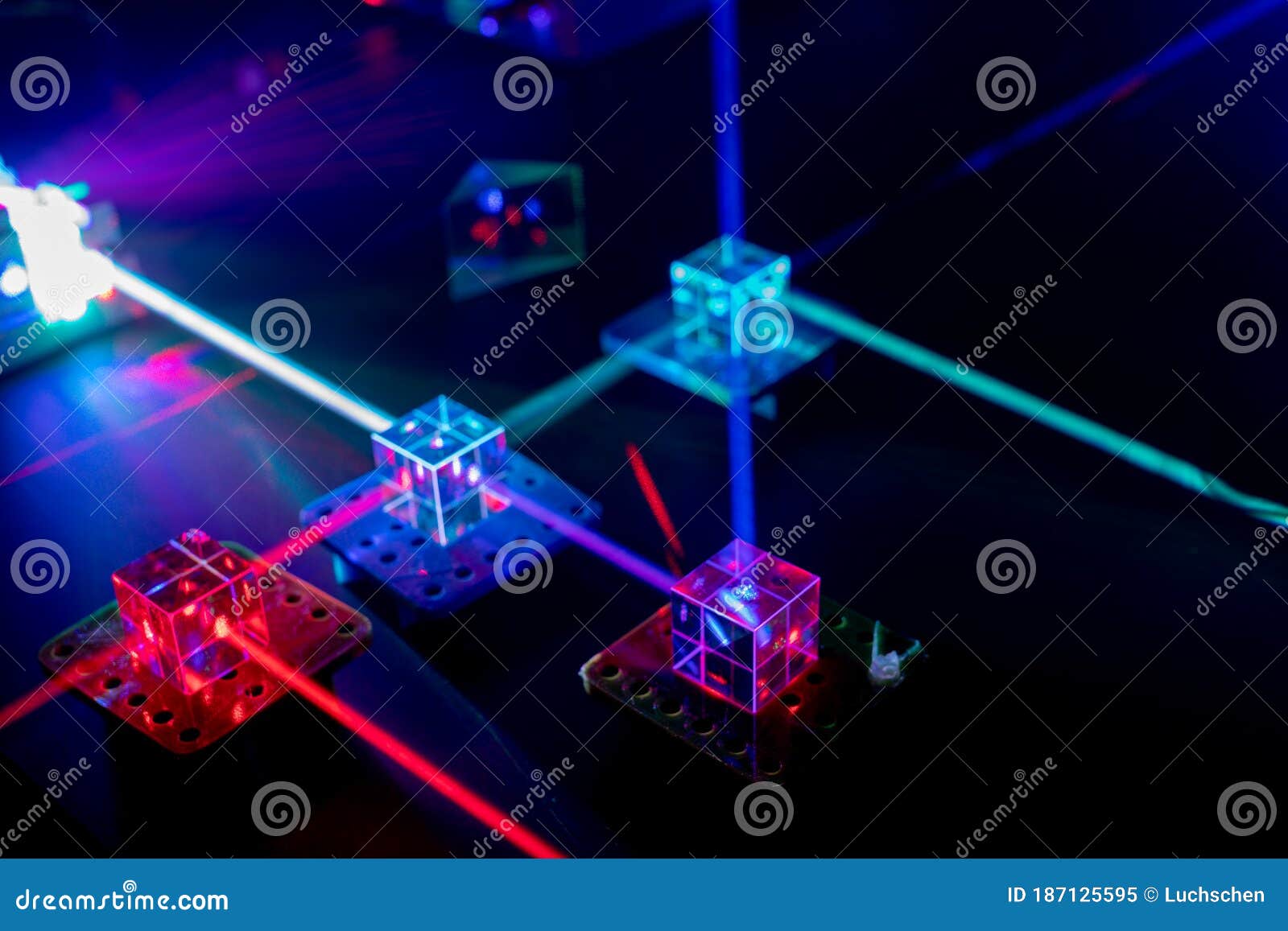 Laser Beams in the Laboratory of Optical Physics Stock Image - Image of ...