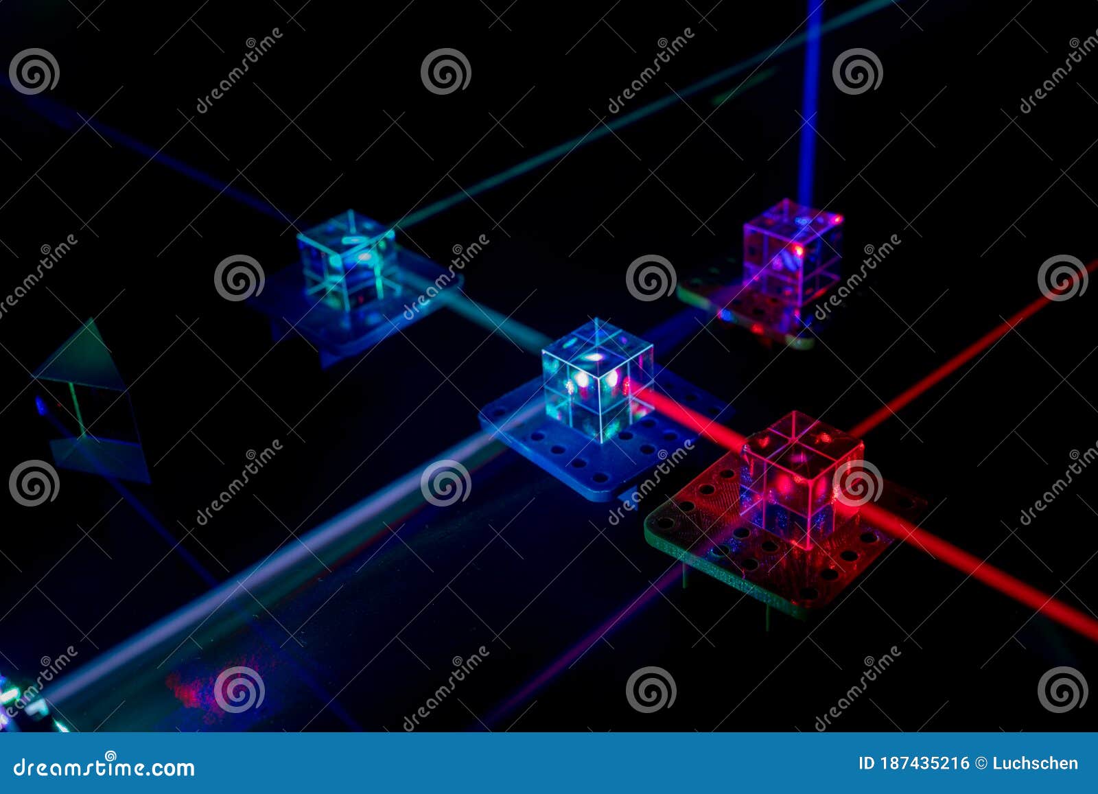 Laser Beams in the Laboratory of Optical Physics Stock Photo - Image of ...