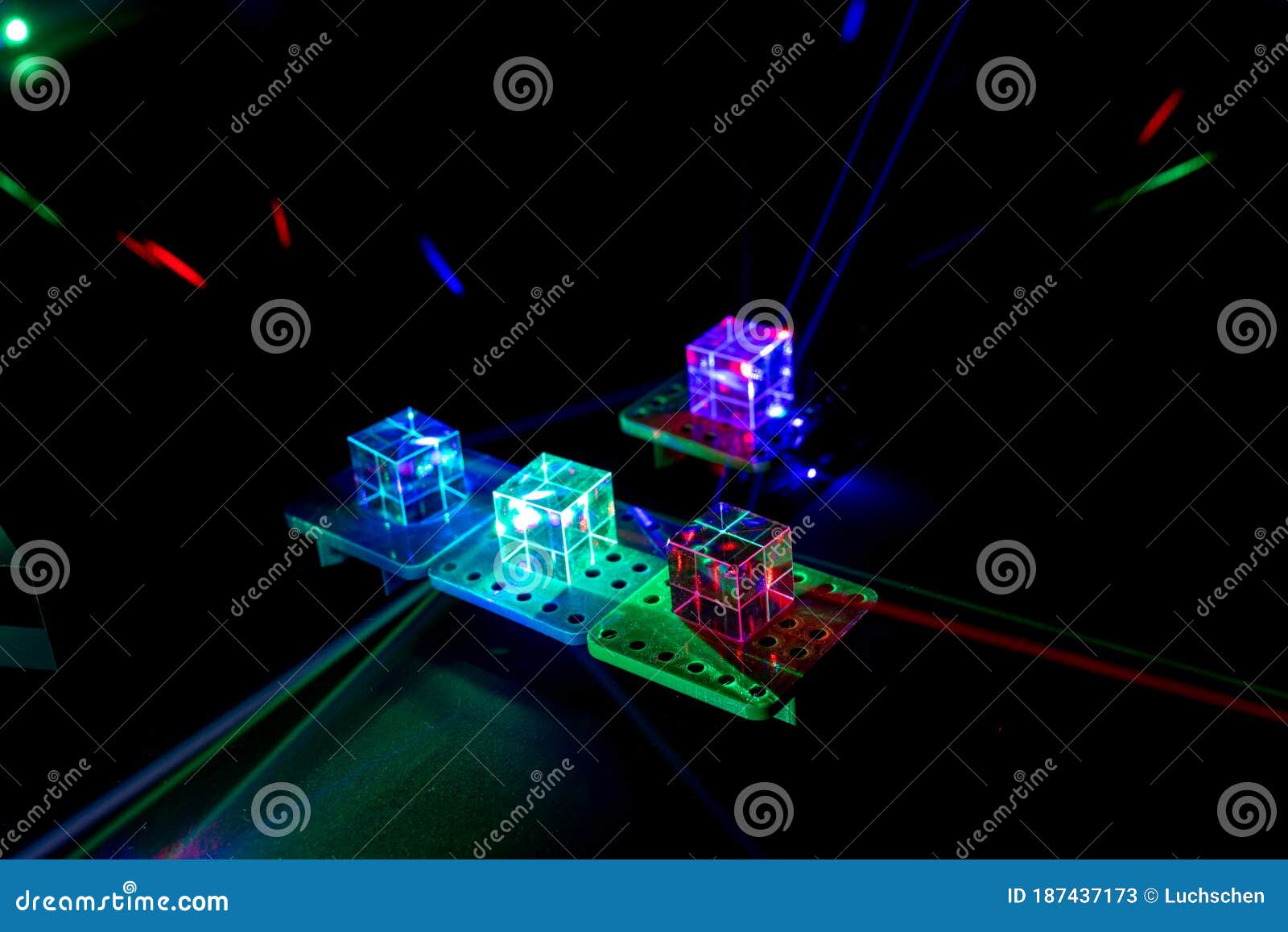 Laser Beams in the Laboratory of Optical Physics Stock Image - Image of ...