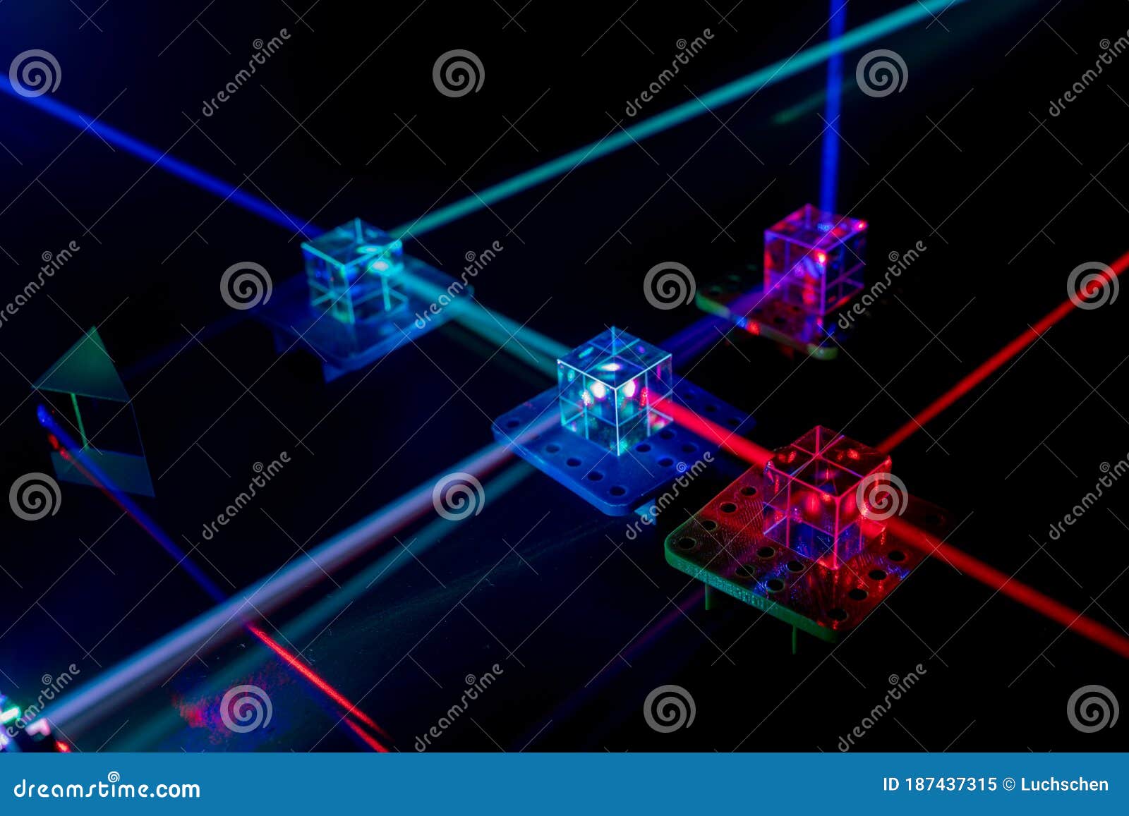 Laser Beams in the Laboratory of Optical Physics Stock Image - Image of ...